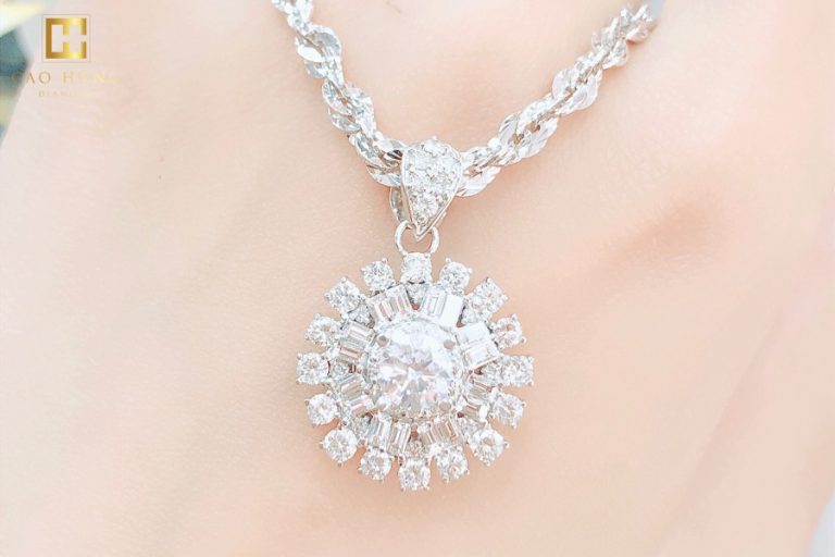 Dây chuyền vàng trắng nữ đẹp rạng ngời, giá tốt nhất 2026 | Cao Hùng ...