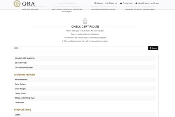 Giấy kiểm định GRA là gì? Cách đọc & xác thực kim cương | Cao Hùng Diamond